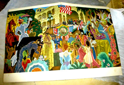 VINTAGE LOVELY COLORED MENU CRUISE SS LURLINE HAWAII HISTORY APRIL 21 ...