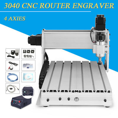 CNC Router Engraver Machine 3020T 4Axis carving Engraving Milling 3d ...