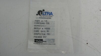 Parker ULTRA Parofluor Perfluoroelastomer seals 2-216 compound FF350 O ...