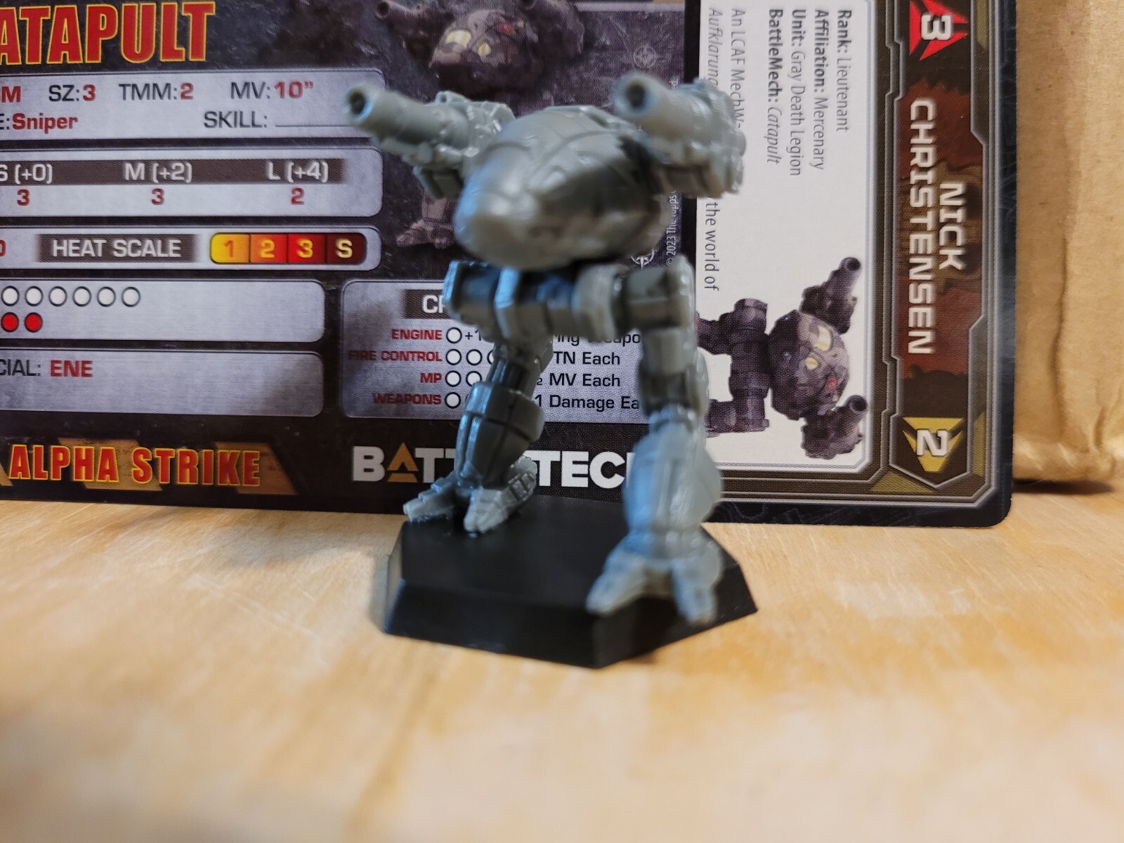 Battletech Catapult variant Gray Death Legion Lance Pilot, Mech Cards ...