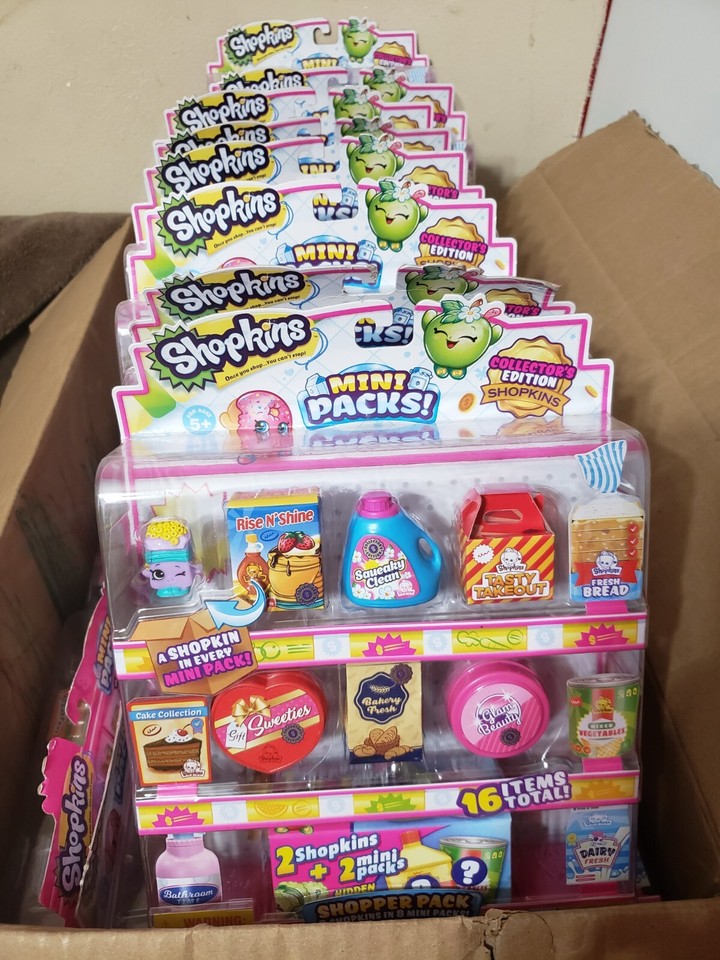 Shopkin "Mini Packs" Collector's Edition Shopper Pack 8 Shopkins in 8 ...