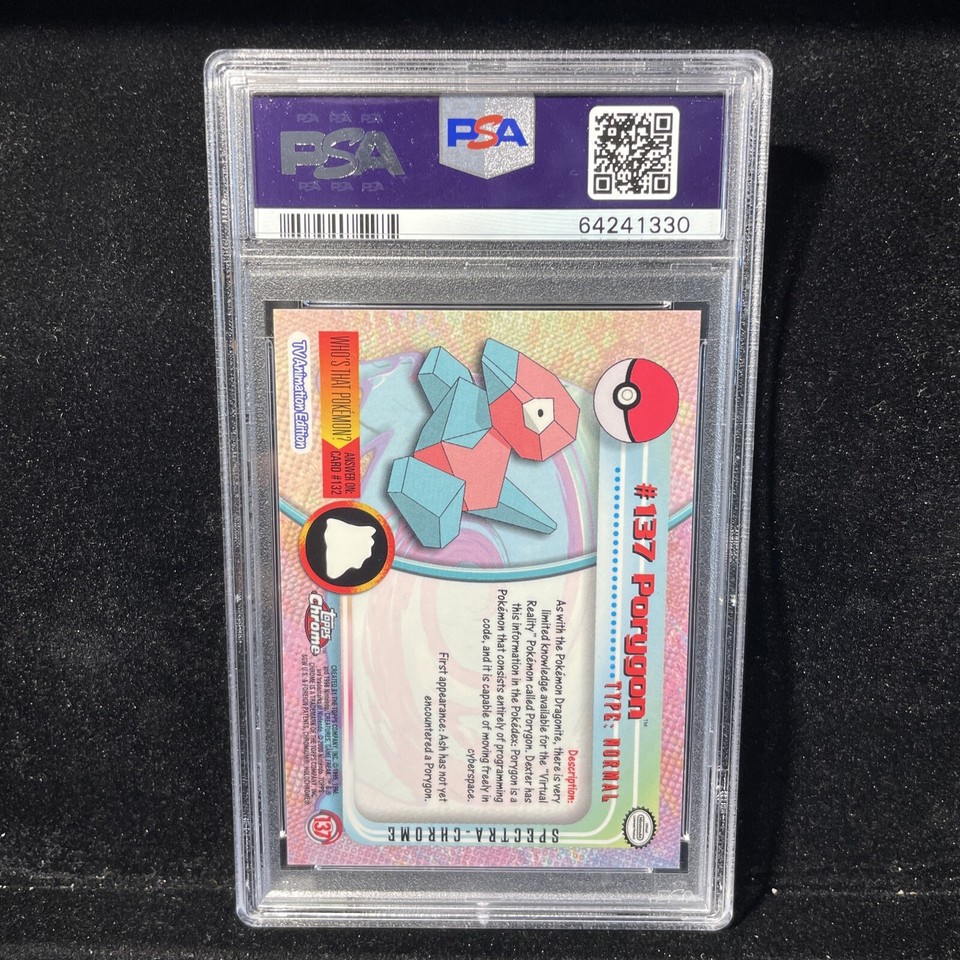 2000 Topps Chrome Pokémon Series 2 Spectra Porygon #137 - PSA 10 Gem ...