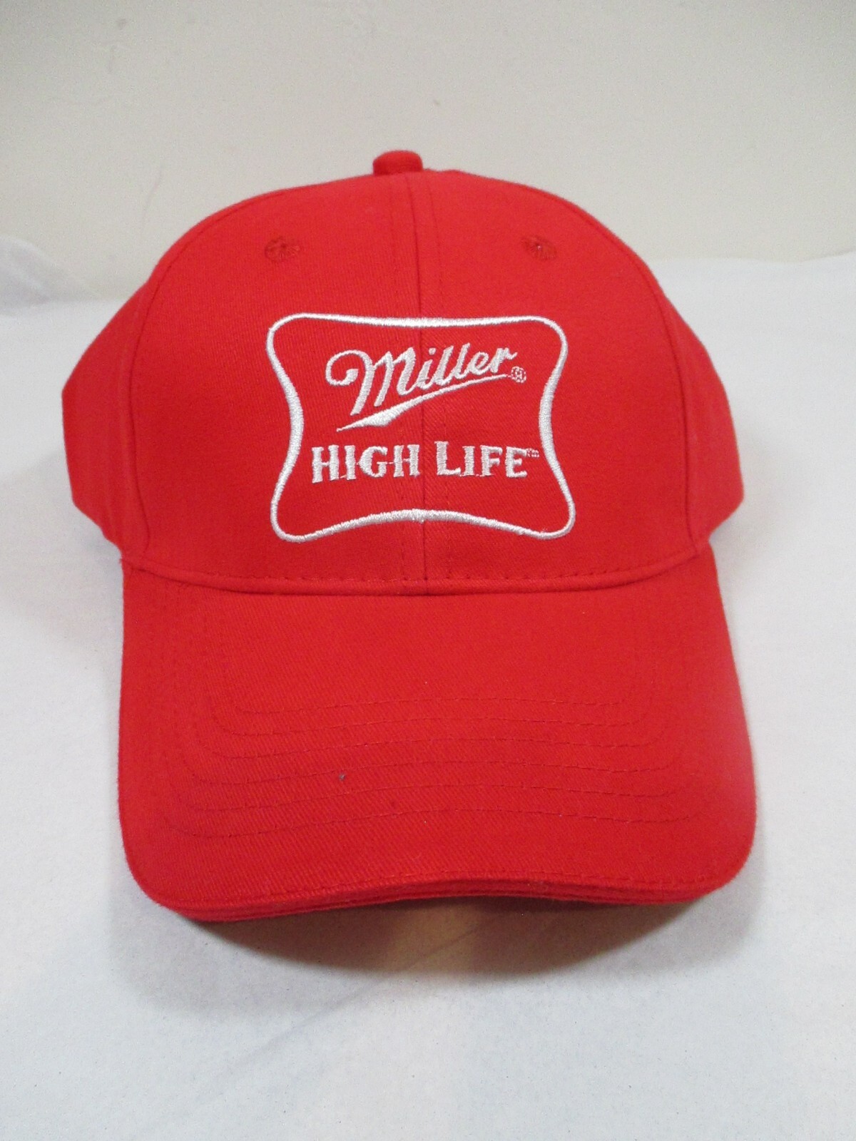 Miller High Life Hat Adult Red Strapback Branded Logo Beer Wisconsin J1 ...