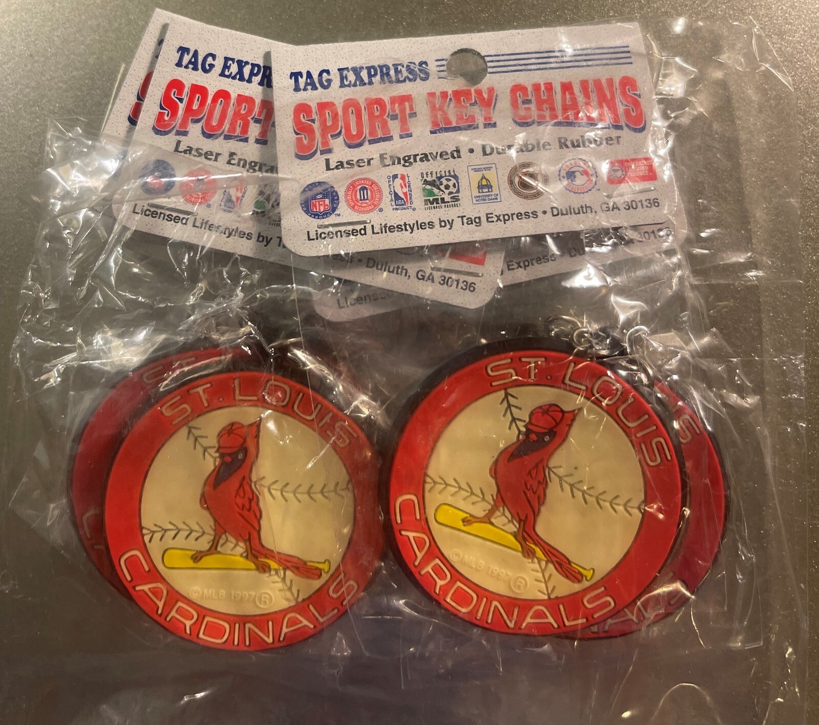 Vintage MLB St. Louis Cardinals Keychain 1997, Last Year of This Logo ...