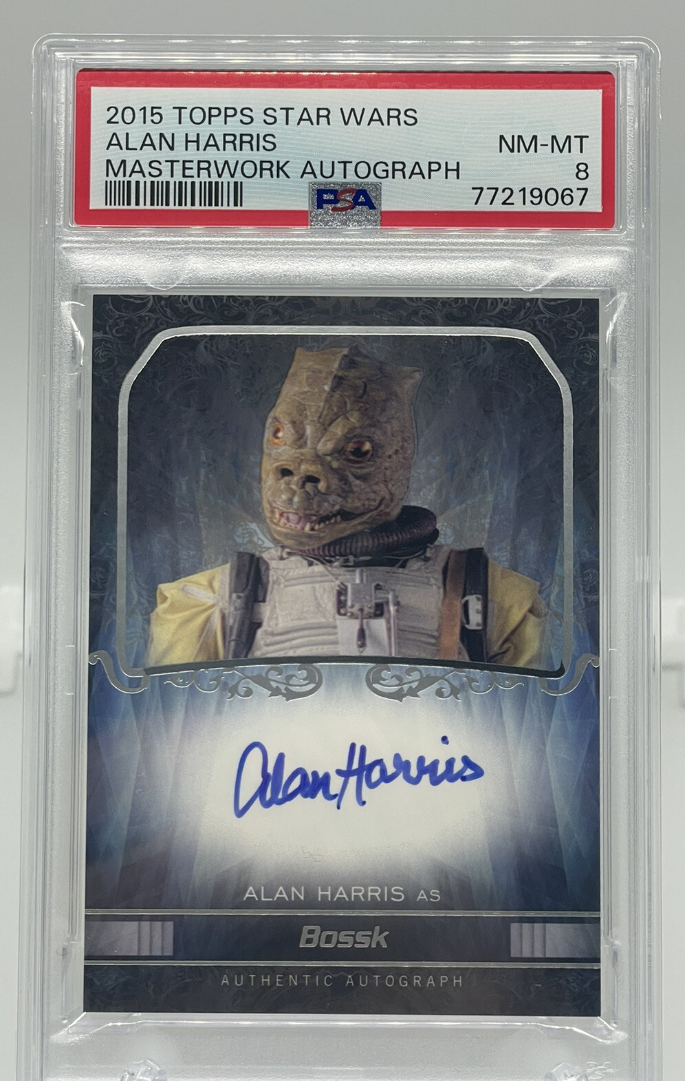 PSA 8 2015 Topps 1st Star Wars Masterwork Alan Harris Bossk Autograph ...