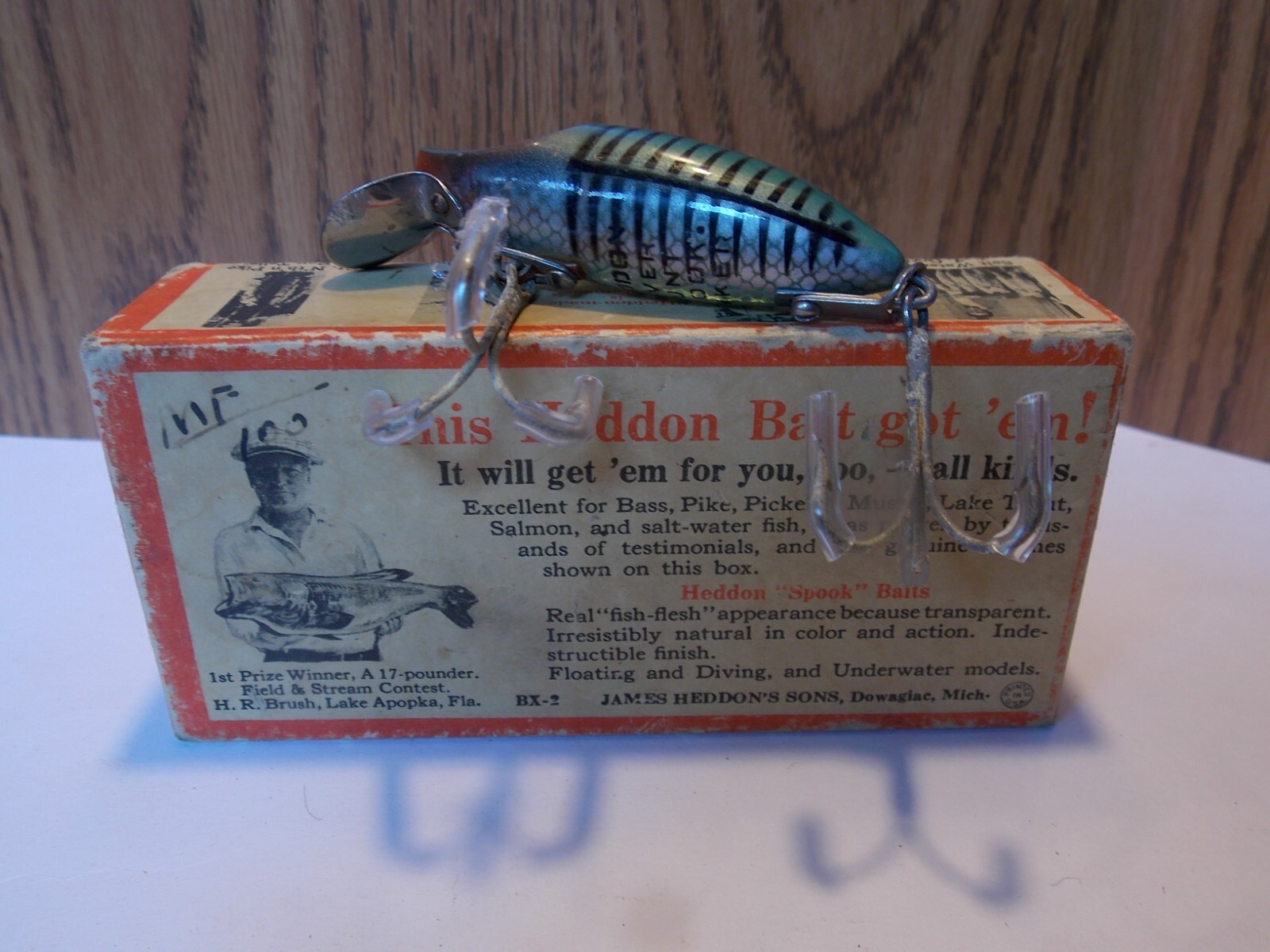 "Heddon old river runt with correct Brush box--9119XRG-2 1/2" | eBay