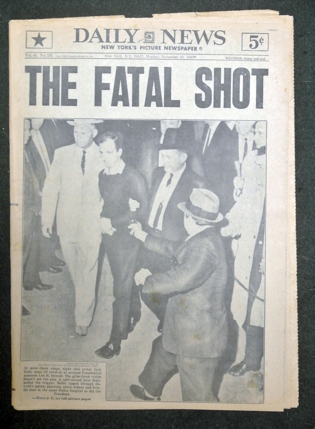 Jack Ruby Shoots Lee Harvey Oswald 11-25-1963 NOT A REPRINT | eBay