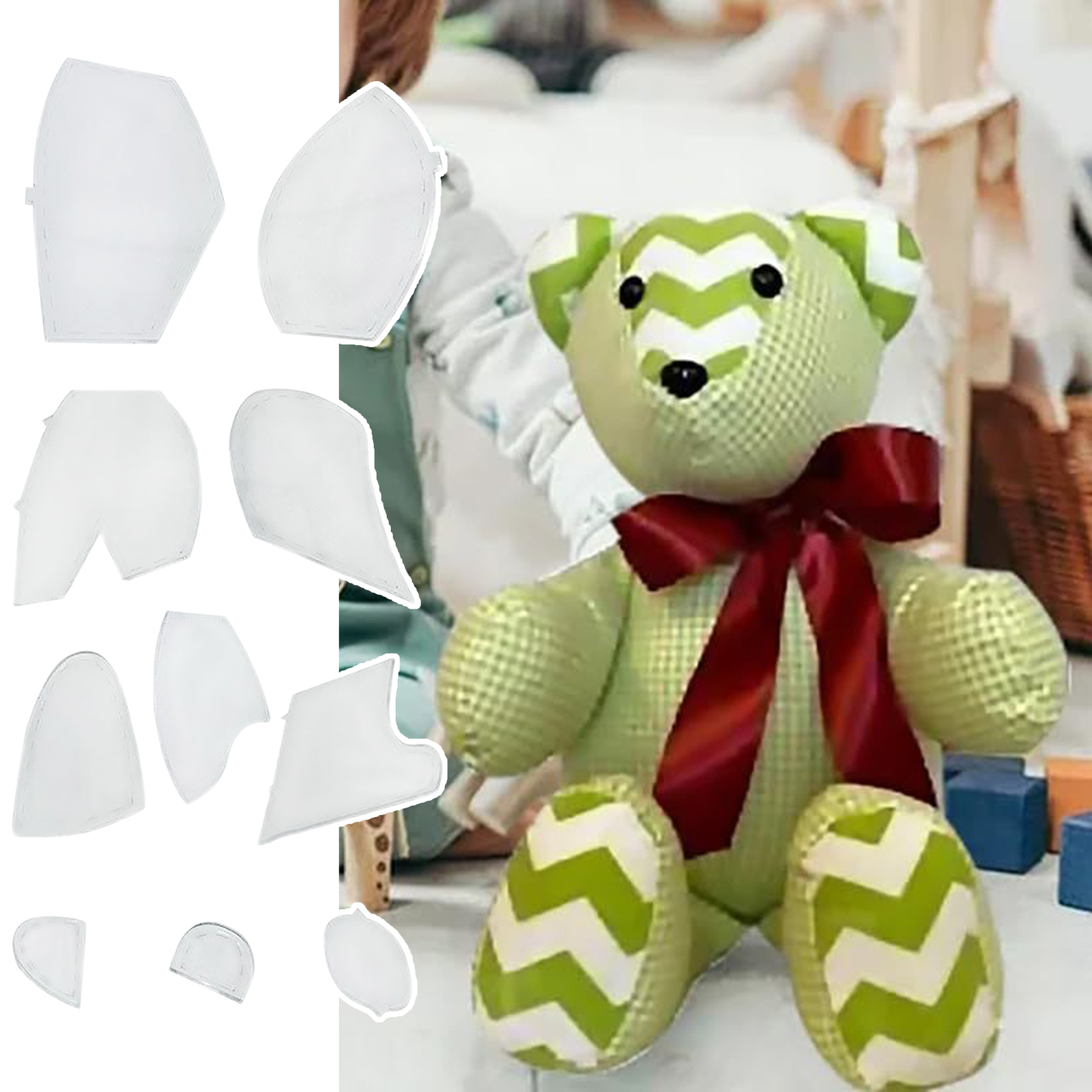 Clothing Into Memory Bear Diy Craft Ruler Kit for Memory Bear Templates ...