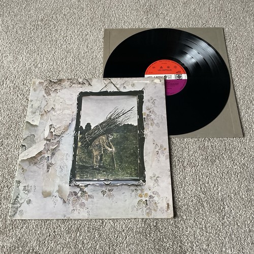 Led Zeppelin – Untitled / 4 / IV Vinyl Record FIRST UK Press 1971 PLUM ...