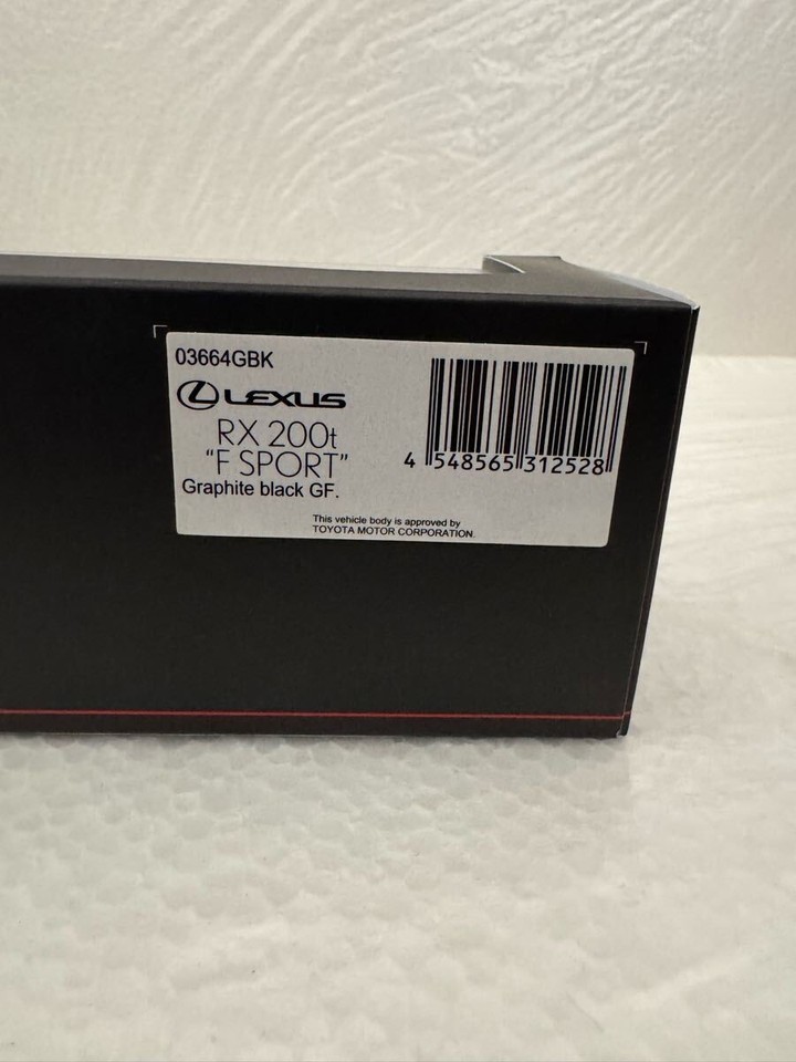 1 43 Lexus RX F SPORT Mini Car Graphite Black Glass Flake Kyosho | eBay UK