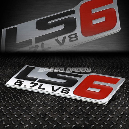FOR 5.7 CHEVY/GM LS6 LS V8 METAL BUMPER TRUNK GRILL EMBLEM DECAL ...