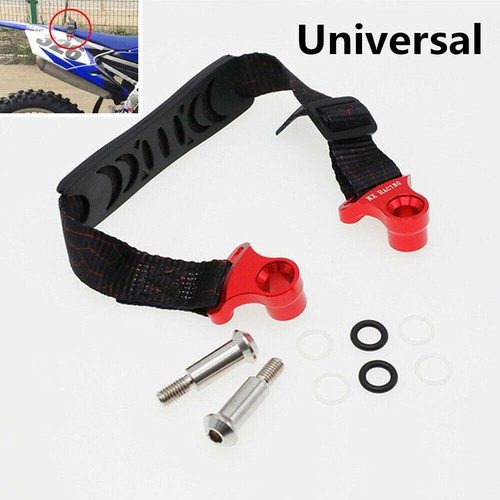 Red＋Black Adjustable Dirt Bike Motorcycle Rear Seat Rescue Pull Strap ...