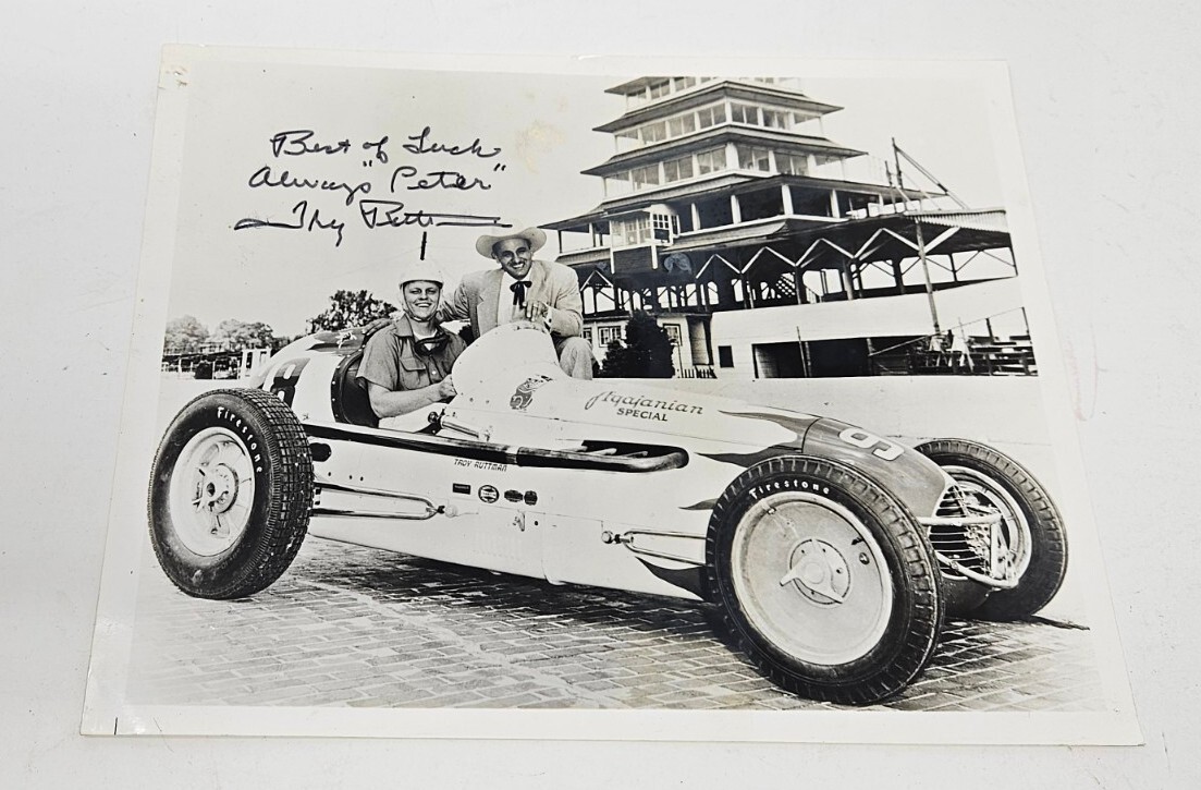 Troy Ruttman Hand Signed Autographed Photo 1952 Indy 500 Winner ...
