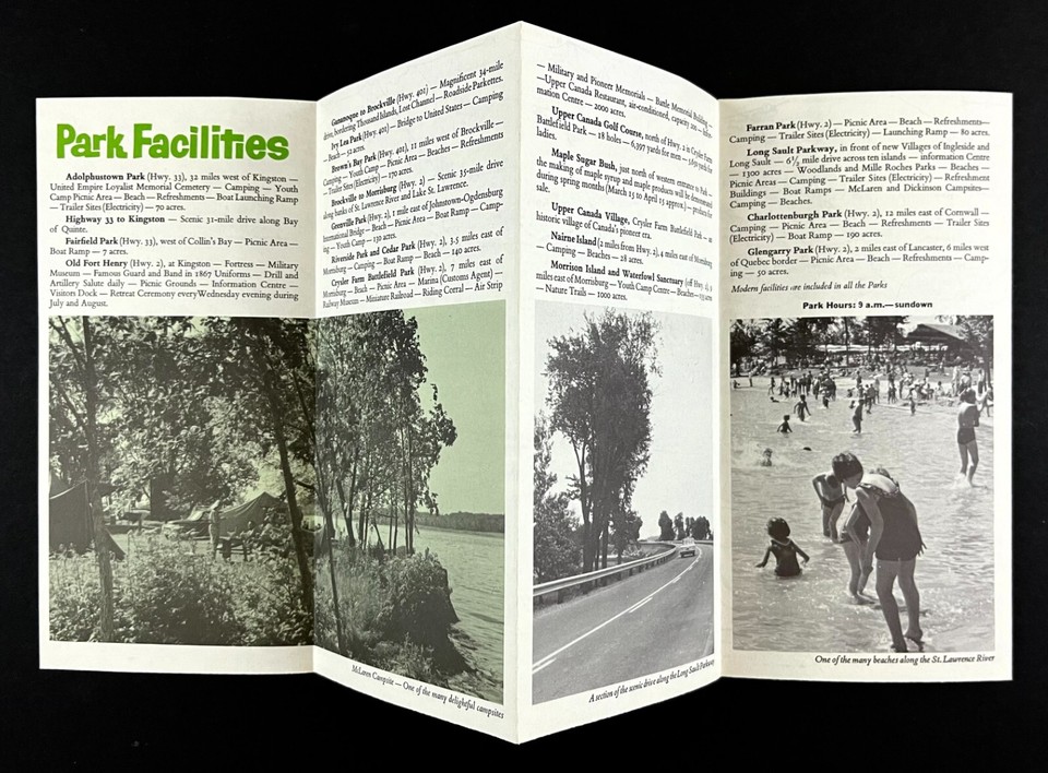 1968 Ontario's St Lawrence Parks Vintage Canada Travel Brochure ...