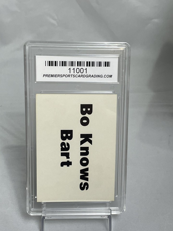 Bo Jackson Knows BART Simpson Raiders Card Bart Skate Board PSCG 10 Gem ...