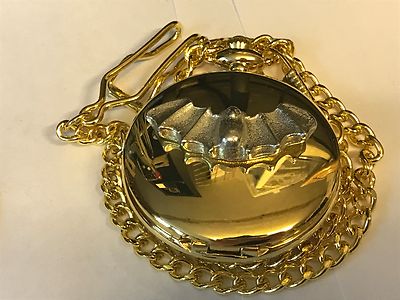 Small Bat TG169 Pewter on a Gold Pocket Watch Quartz fob | eBay UK