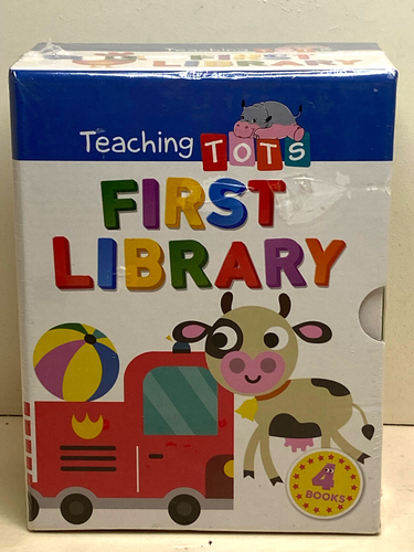 (0-3 years ) Teaching Tots First Library Board Books Educational 4-Book ...