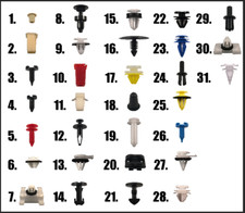 Land Rover Trim Pillar Retaining Clip Set X5 Range Defender Evoque ...