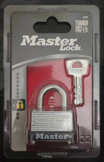 Master Lock 22d Warded Padlock Durable Laminated Steel Body for sale ...
