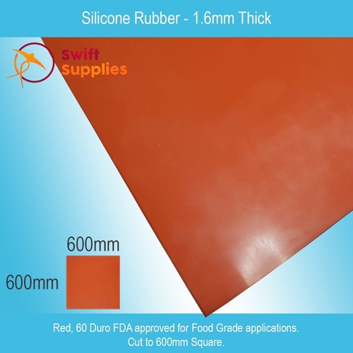 Red Silicone Rubber Mats - High-Temp. - 1.6mm Thick x 600mm x 600mm | eBay