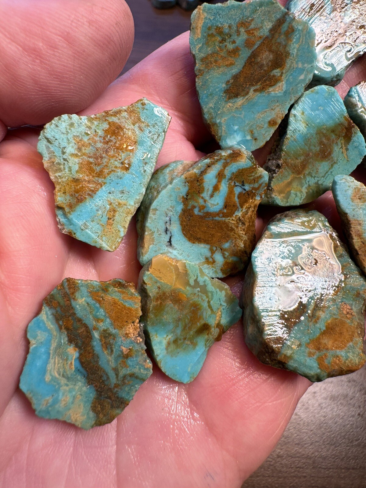Turquoise Mountain Turquoise. 61 Grams Of slabs! Get What You See ...