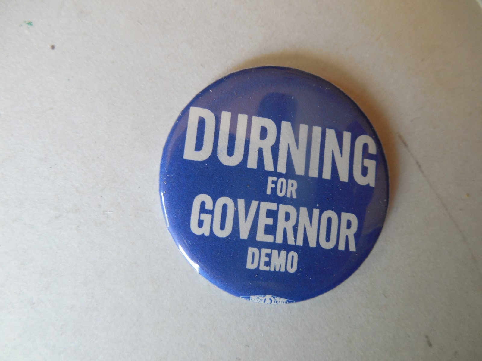 Washington Campaign Pin Back Button Governor Durning Local Political ...