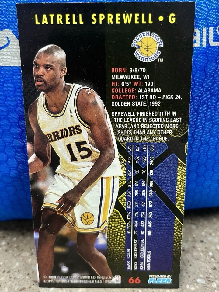1994-95 Fleer NBA Jam Session - #66 Latrell Sprewell Golden State ...