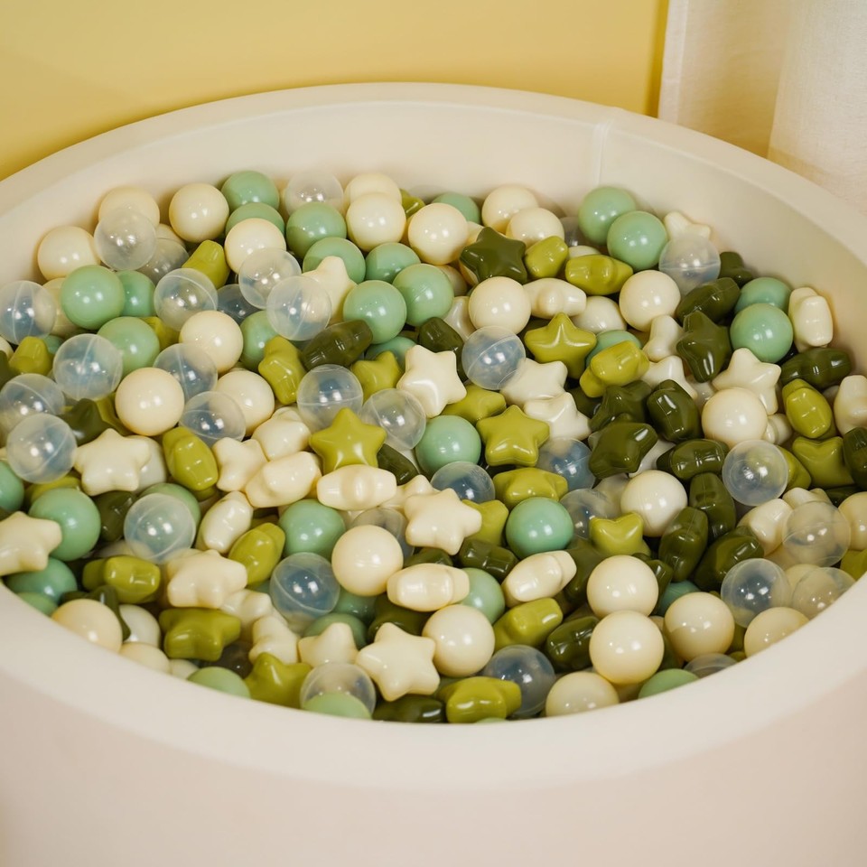 Star Ball Pit Balls 200 for Toddlers - Green Ball Pit Ball Shapes for ...