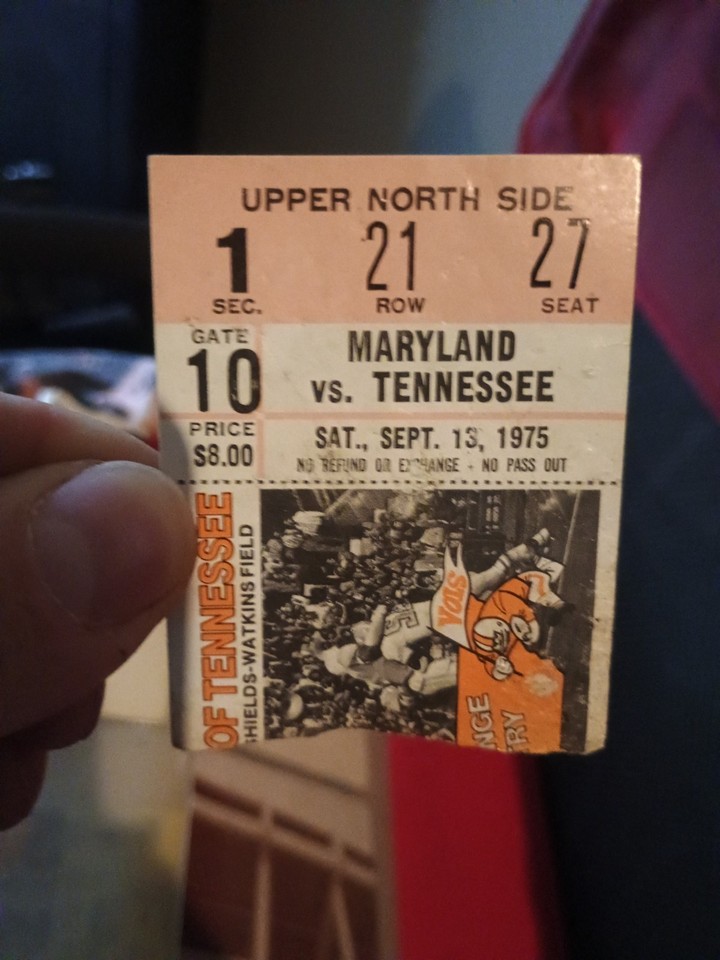 1970's Tennessee volunteer football& basketball ticket stubs | eBay