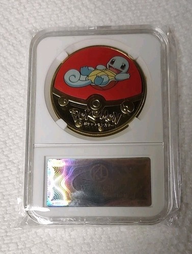 NEW Pokemon Squirtle Premium High Quality Rare Collectible Metal Gold ...