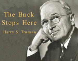 Harry Truman: "The Buck Stops Here" Poster 24x36 inch rolled wall ...
