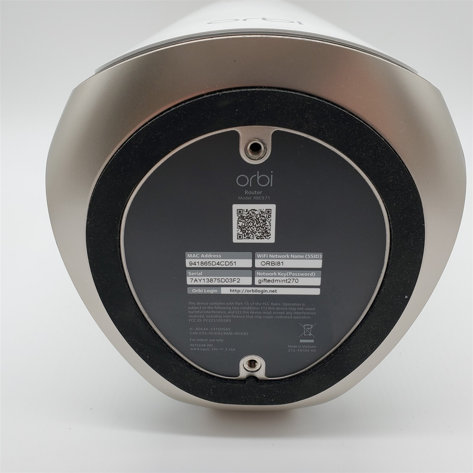 NETGEAR Orbi 970 Series Quad-Band WiFi 7 Mesh Router (RBE971 ...