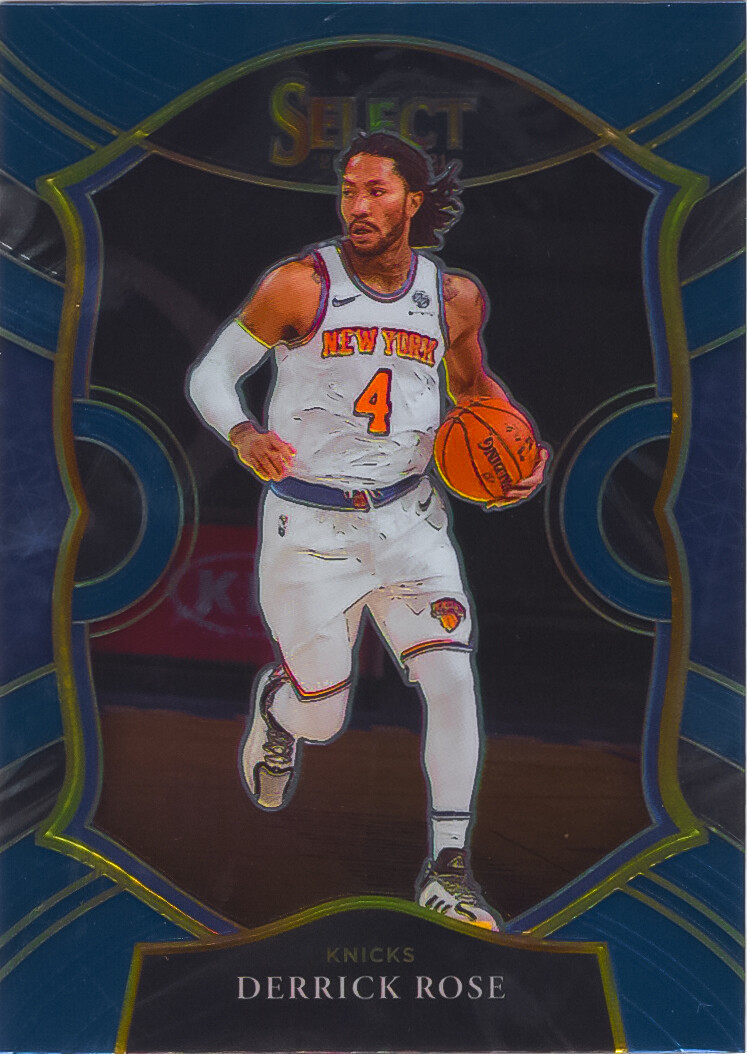 Derrick Rose 2020-21 Select Basketball Blue Retail Card #16 Knicks ...