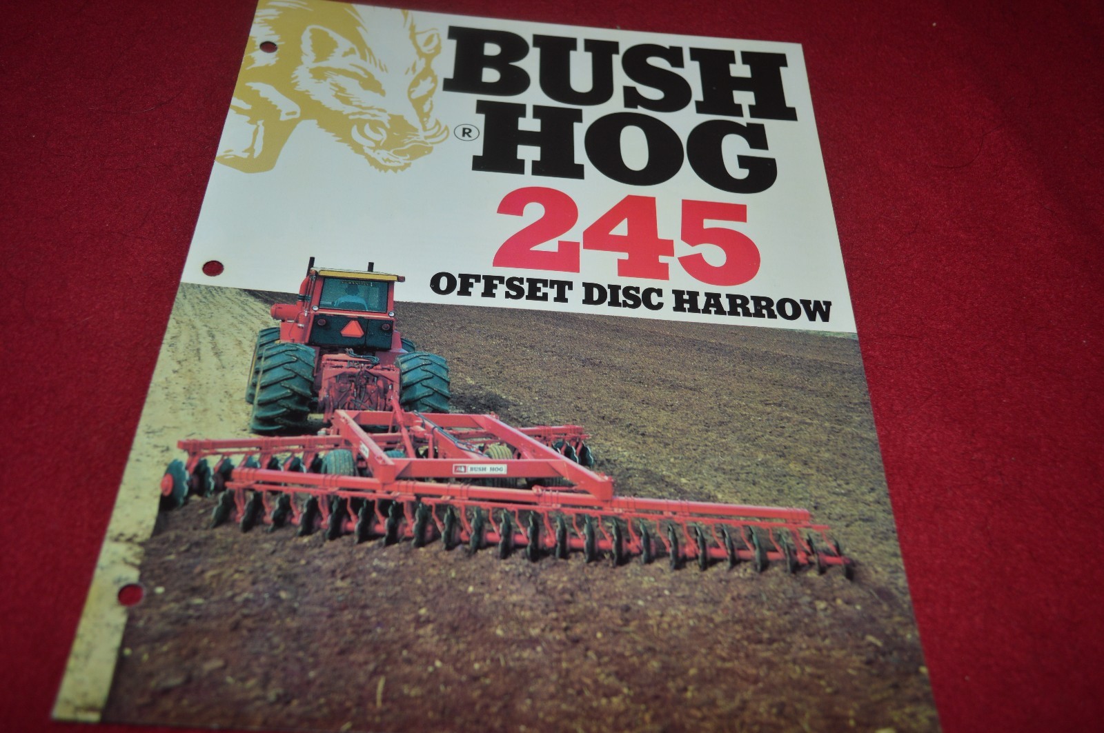Bush Hog 245 Offset Disc Harrow Dealer's Brochure YABE10 | eBay