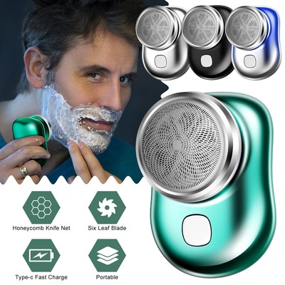 Mini-Shave Portable Electric Razor for Men USB Rechargeable Shaver Home ...