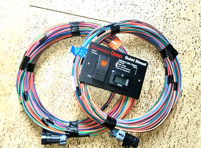 ONAN DIESEL REMOTE START SWITCH PANEL HOUR METER with 25 & 40 FOOT ...