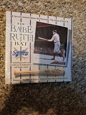The Babe Ruth Hardwood Bat 1995 Signature Bats Miniature Replica Sealed ...