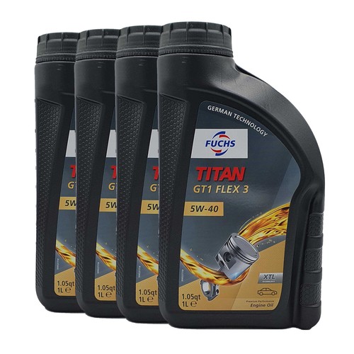 FUCHS Titan GT1 Flex 3 SAE 5W-40 Olio Motore VW 511 00, MB 229.51,4x1 ...
