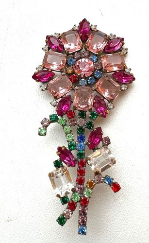 NICE RHINESTONE Glass FLOWER . HUSAR.D 218 | eBay.de