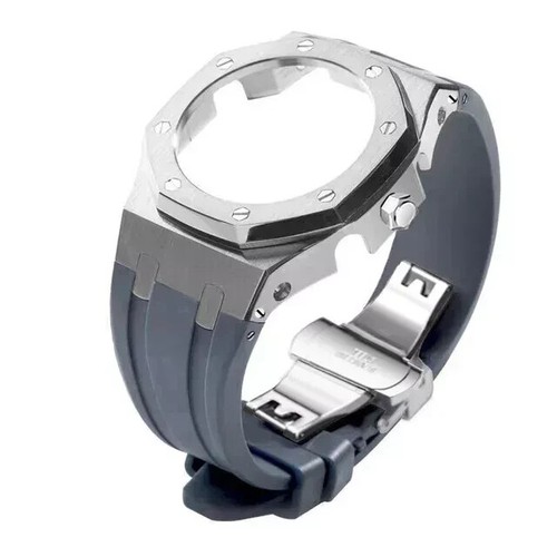 Casio G-Shock GA2100 Casioak Mod kit Modification Strap - Grey Rubber ...
