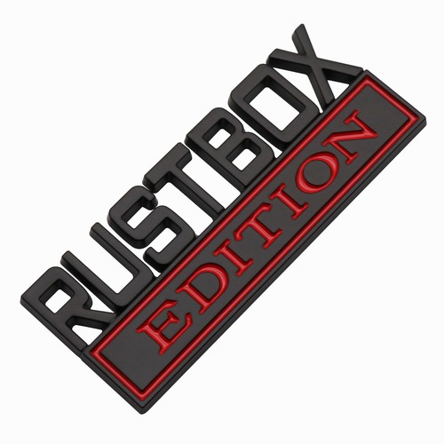 Pair Rustbox Edition Truck Emblems Car Boat 3D Badge Decal Logo (black ...