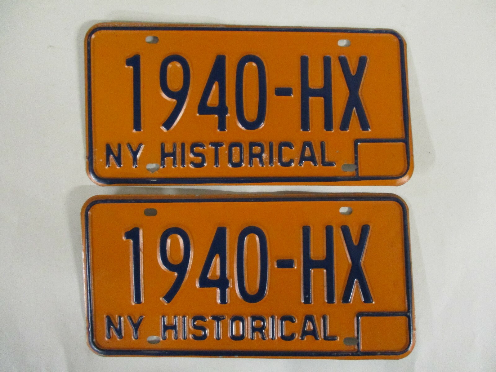PAIR 1974 New York HISTORICAL License Plate Tag with 1940 | eBay