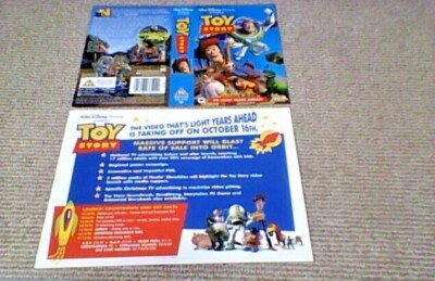 TOY STORY POST-CERT UK VHS SAMPLE SLEEVE x 2 1996 Walt Disney Buzz ...
