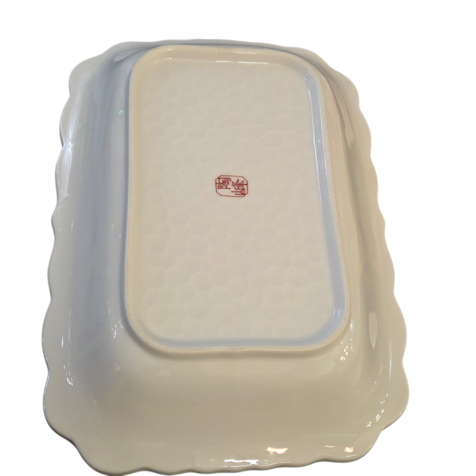 Antique Style Japanese Imari Platter - 12 Inch Hand-Painted Peony ...