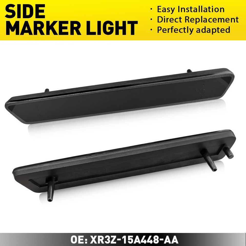 Smoked Rear Bumper Side Marker Reflectors Fits 99-04 Ford Mustang XR3Z ...