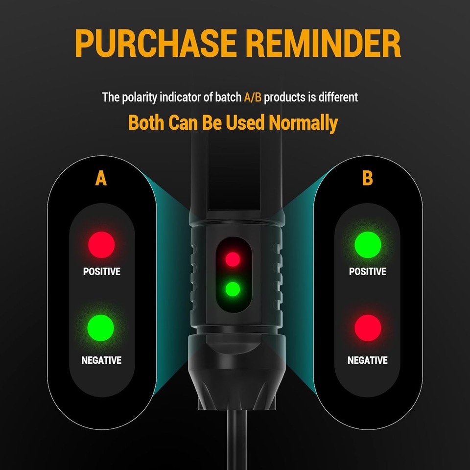 Heavy Duty 3-72V Digital LED Automotive Test Light, Circuit Tester with ...