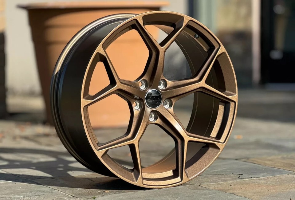 19" Bronze Wheels 19x8.5 5x112 +32 66.6 Fit Audi A4 A5 A6 A7 S4 Q3 Q5 ...