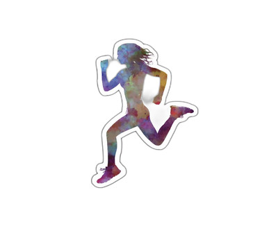 Woman Running Sticker Decal | eBay