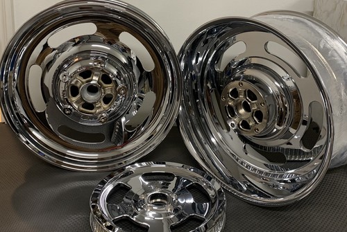 Harley Chrome Slotted Wheels 2007-17 Night Rod Special VROD VRSCDX Rims ...