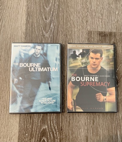 Matt Damon DVD Movie The Bourne Supremacy The Bourne Ultimatum Lot of 2 ...